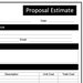 Printable Proposal Estimate - Job Estimate - MS Word - Job Proposal ...