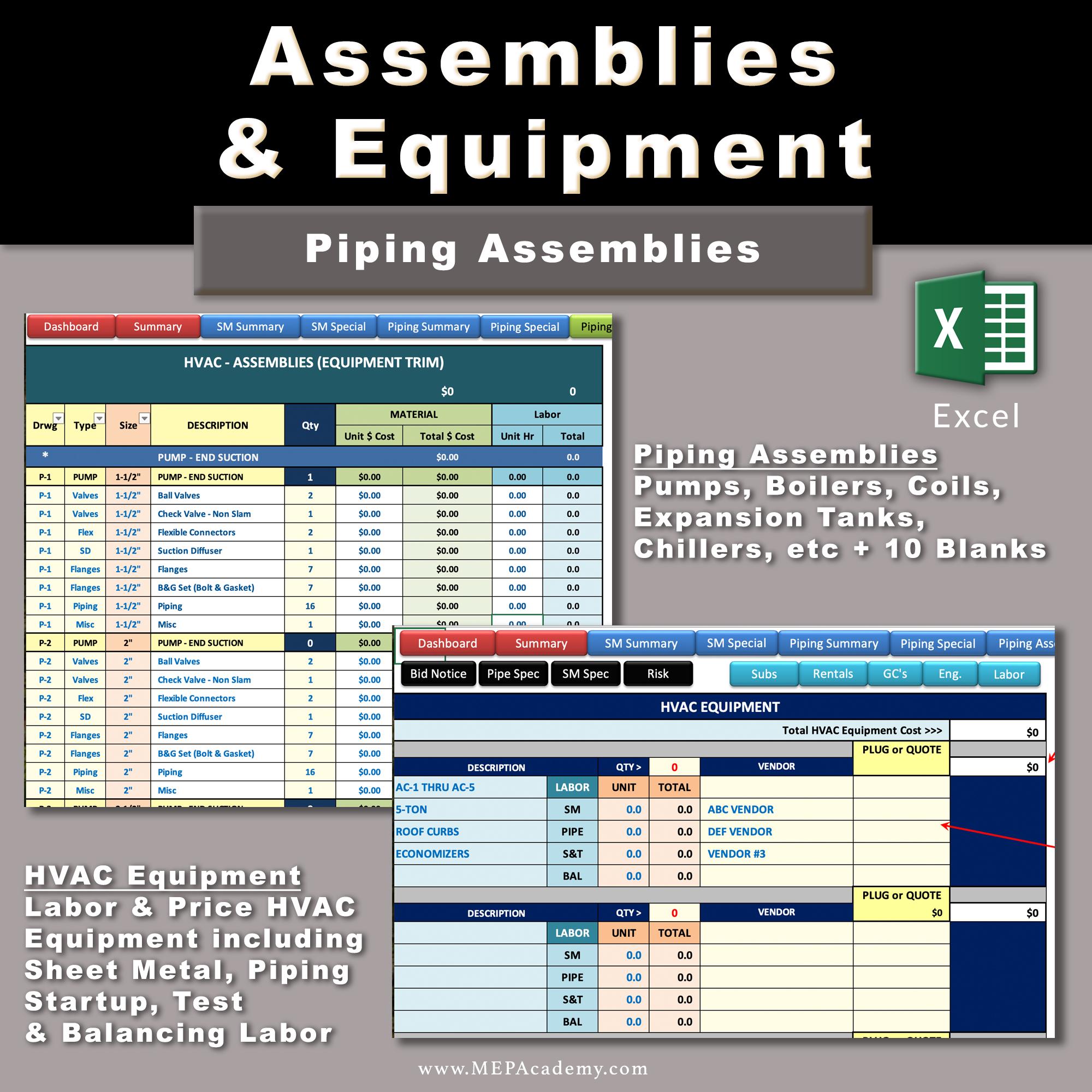 HVAC Estimating Spreadsheet | Digital Download | Job Cost Calculator ...