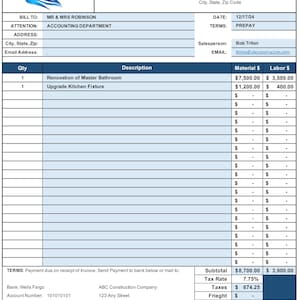 Invoice - Excel Format - 3 Designs for 1 Price - Automatically ...