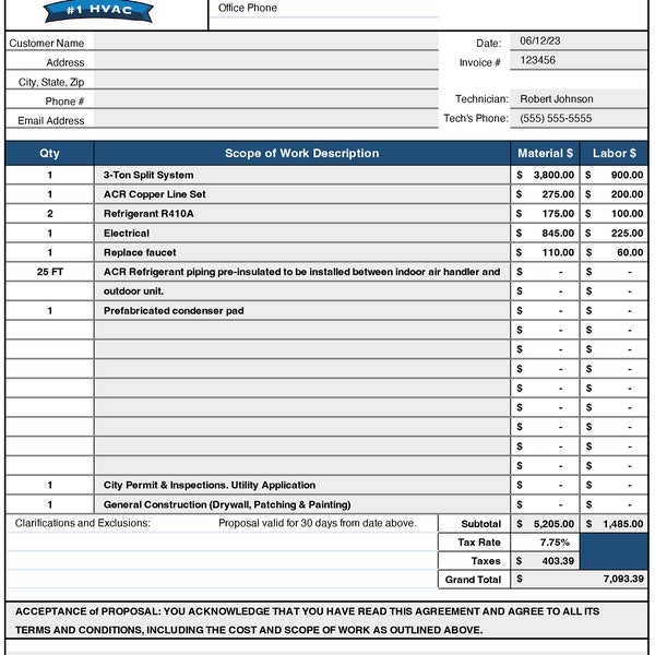Hvac Proposal Template - Etsy