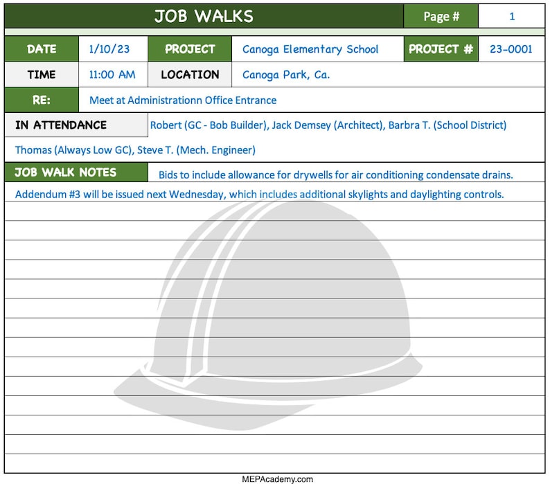 Digital Planner for Construction Estimator - Track Bids, Meetings, Rfi ...