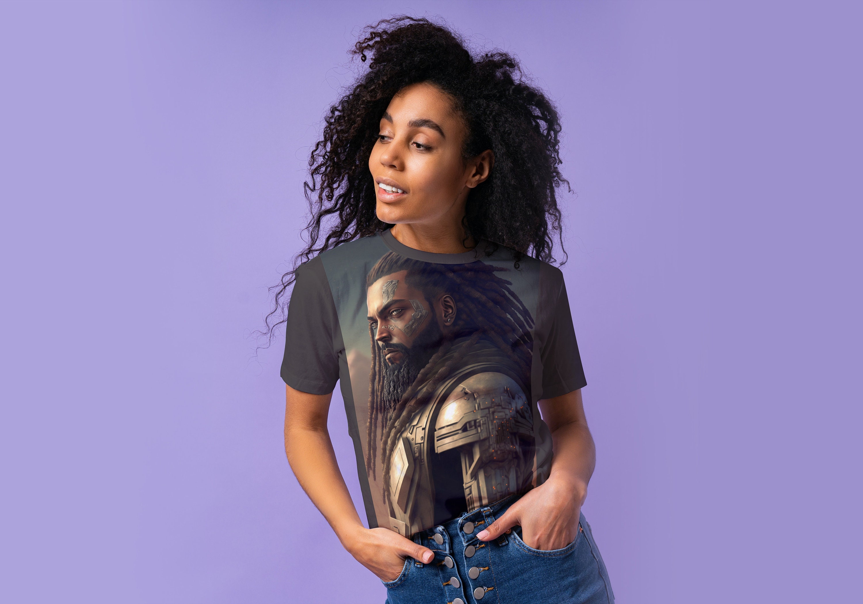 Dreadlock Cyber Warrior | Black Art | Digital Download | Home Decor ...