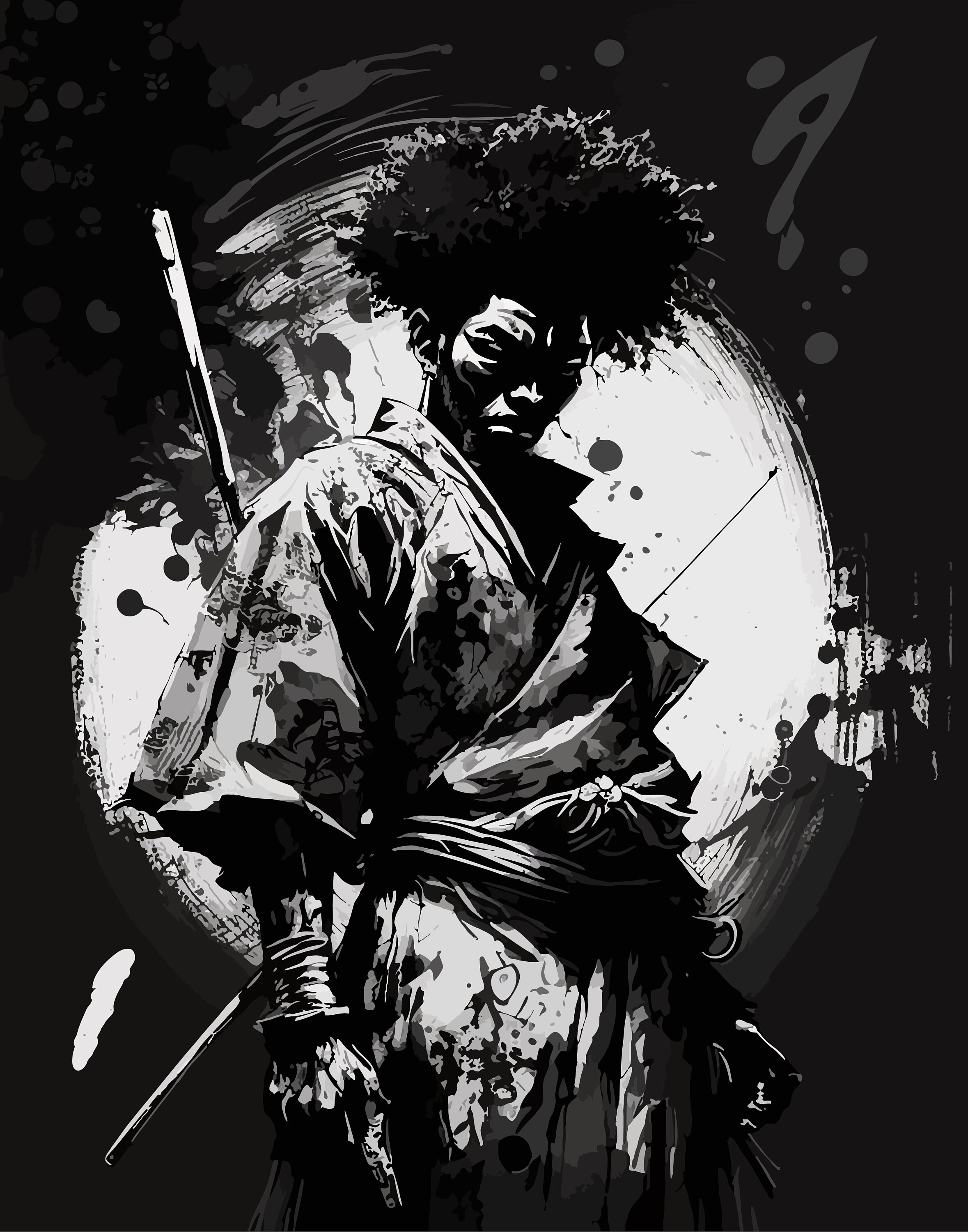 Afro Samurai | Black Art | Black Samurai | Samurai Artwork | Afro Anime ...