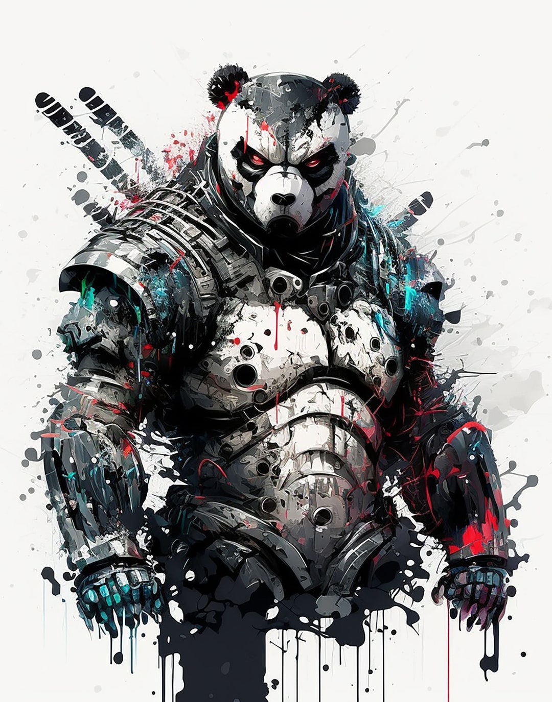 Fantasy Panda Warrior | Cyber Warrior | Fantasy | Digital Download ...