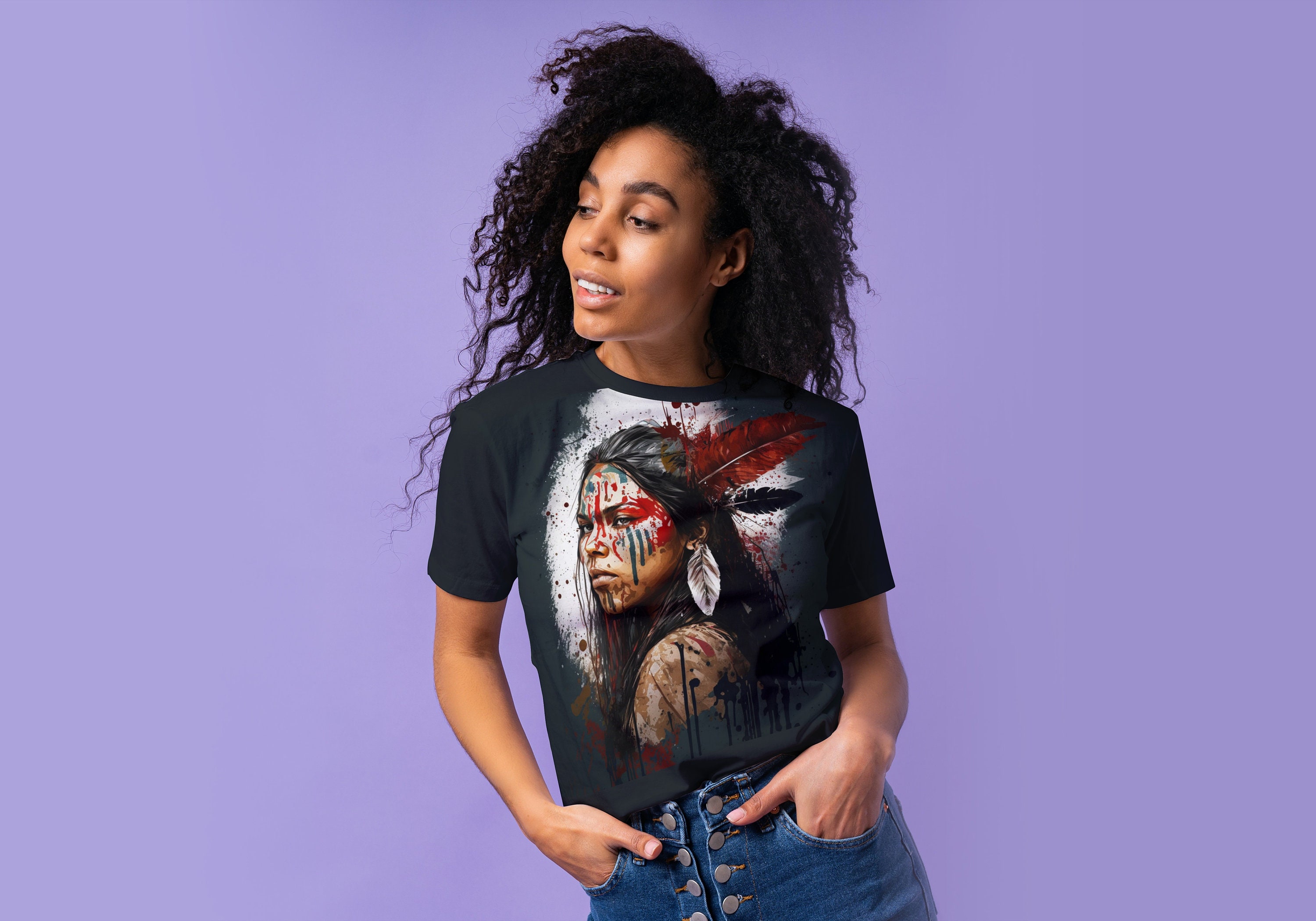 Beautiful Native American Female Warrior | Native American Portrait ...