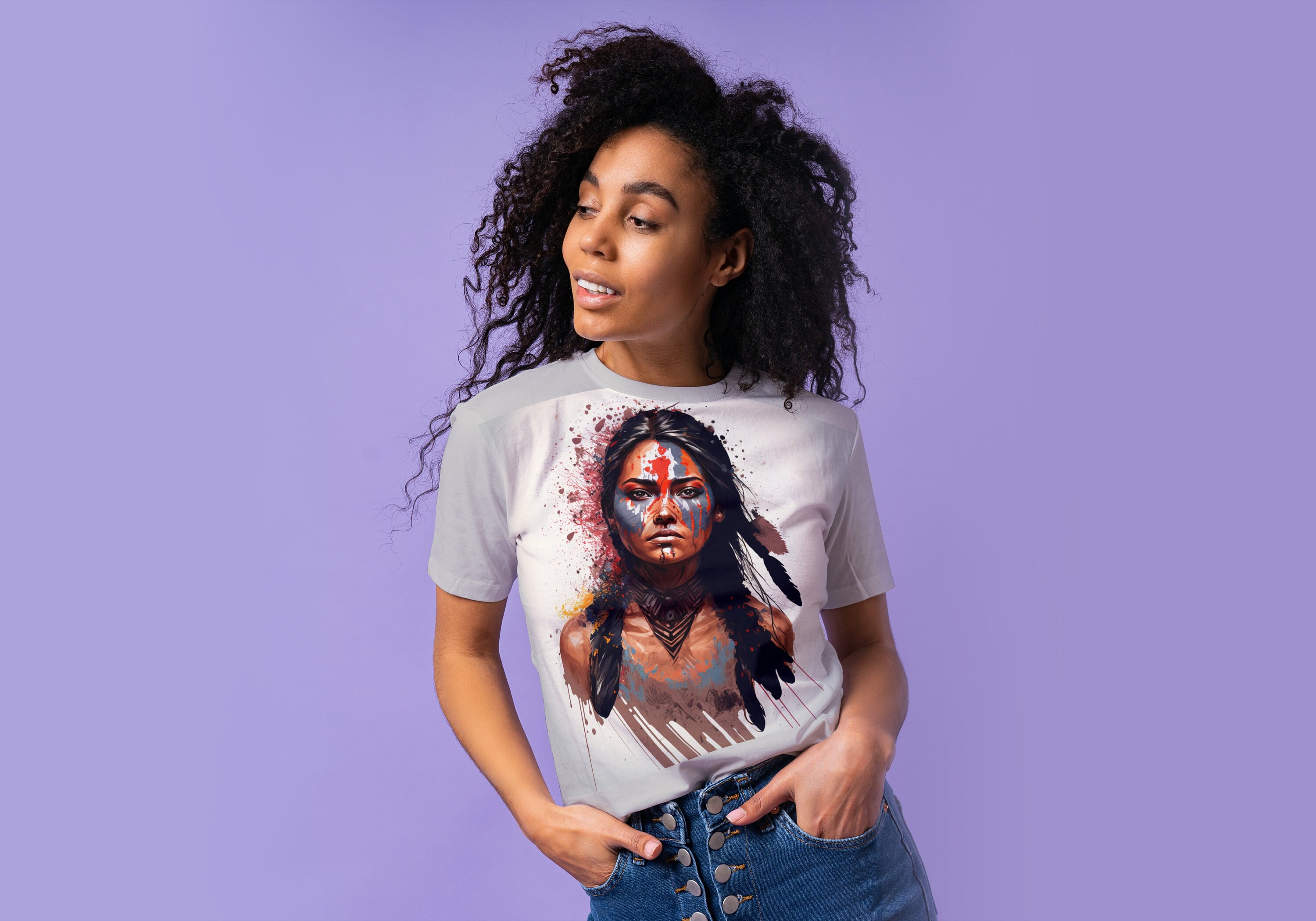 Beautiful Native American Female Warrior | Native American Portrait ...