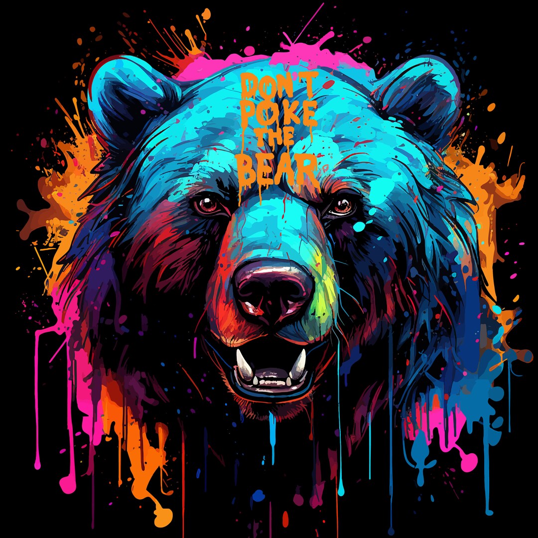 Grizzly Shirt Design | Paint Splatter | SVG | PNG | JPG - Etsy