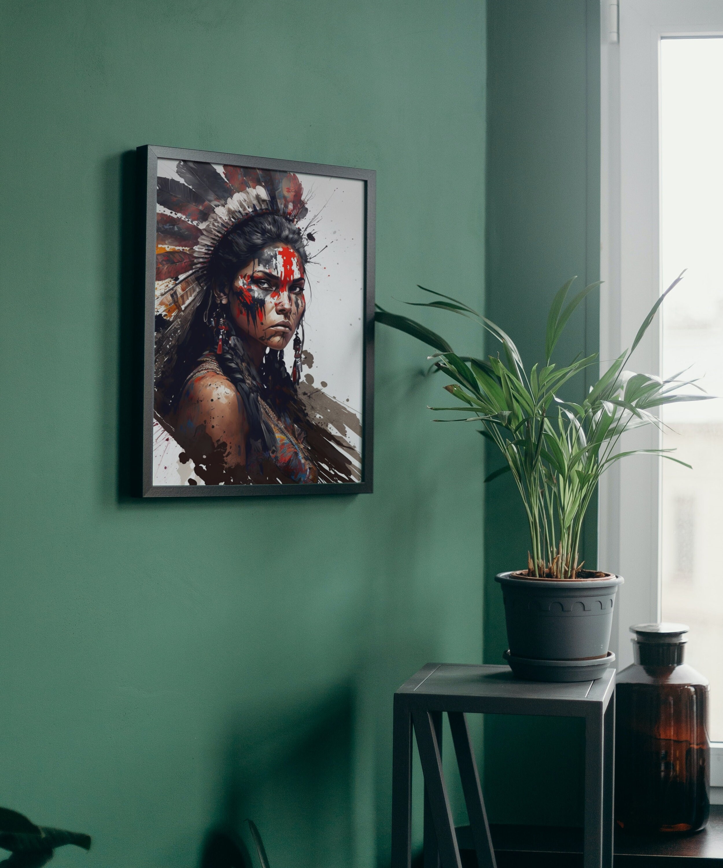 Beautiful Native American Female Warrior | Native American Portrait ...