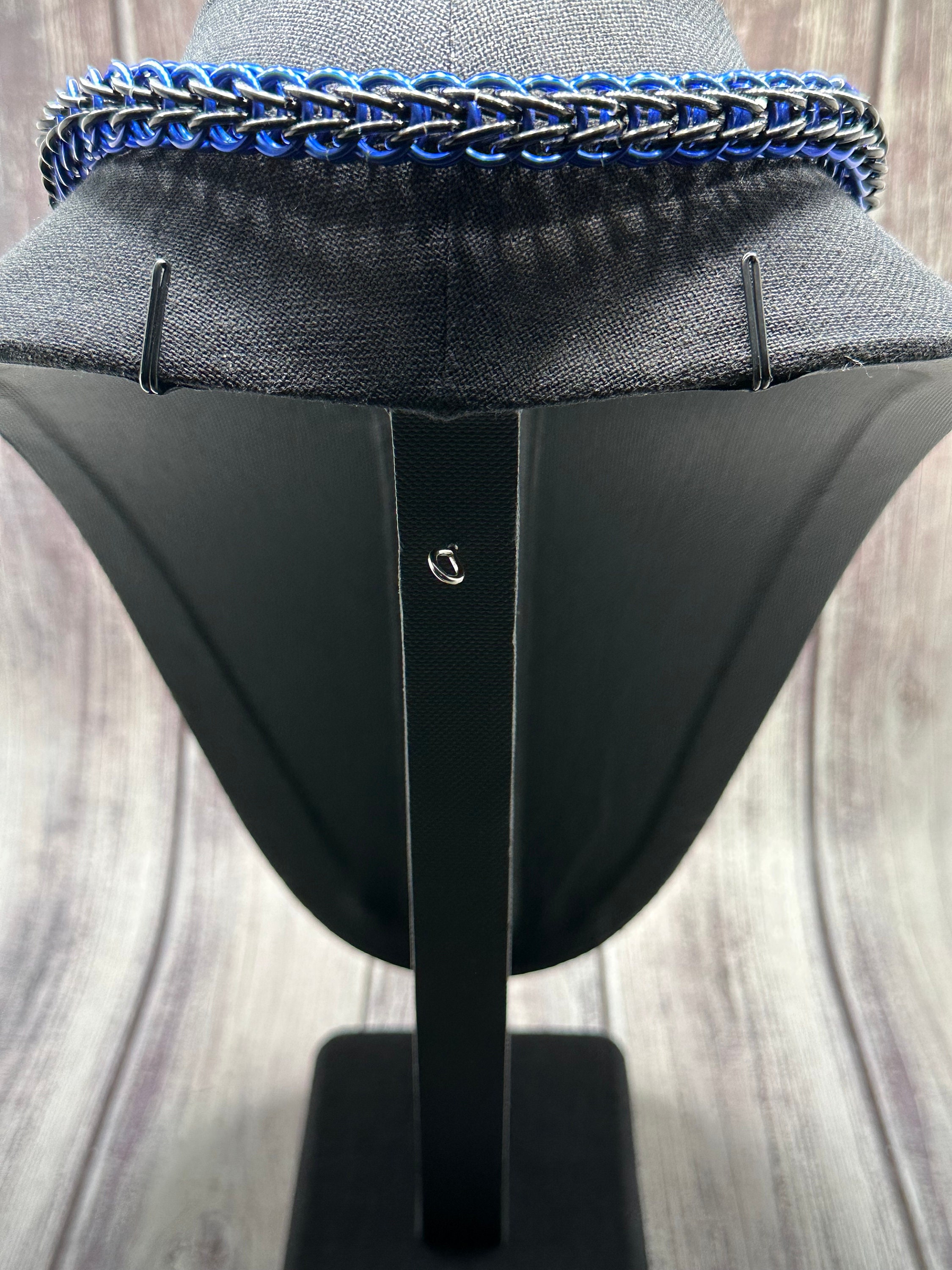 Onyx and Cobalt Blue Anodized Aluminum Full Persian Chain/collar 22 - Etsy