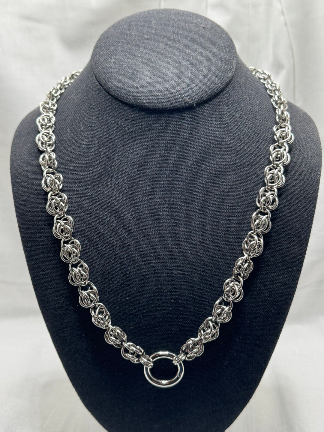 Stainless Steel - Sweet Pea Chainmail Collar / Chain - 22" - Etsy