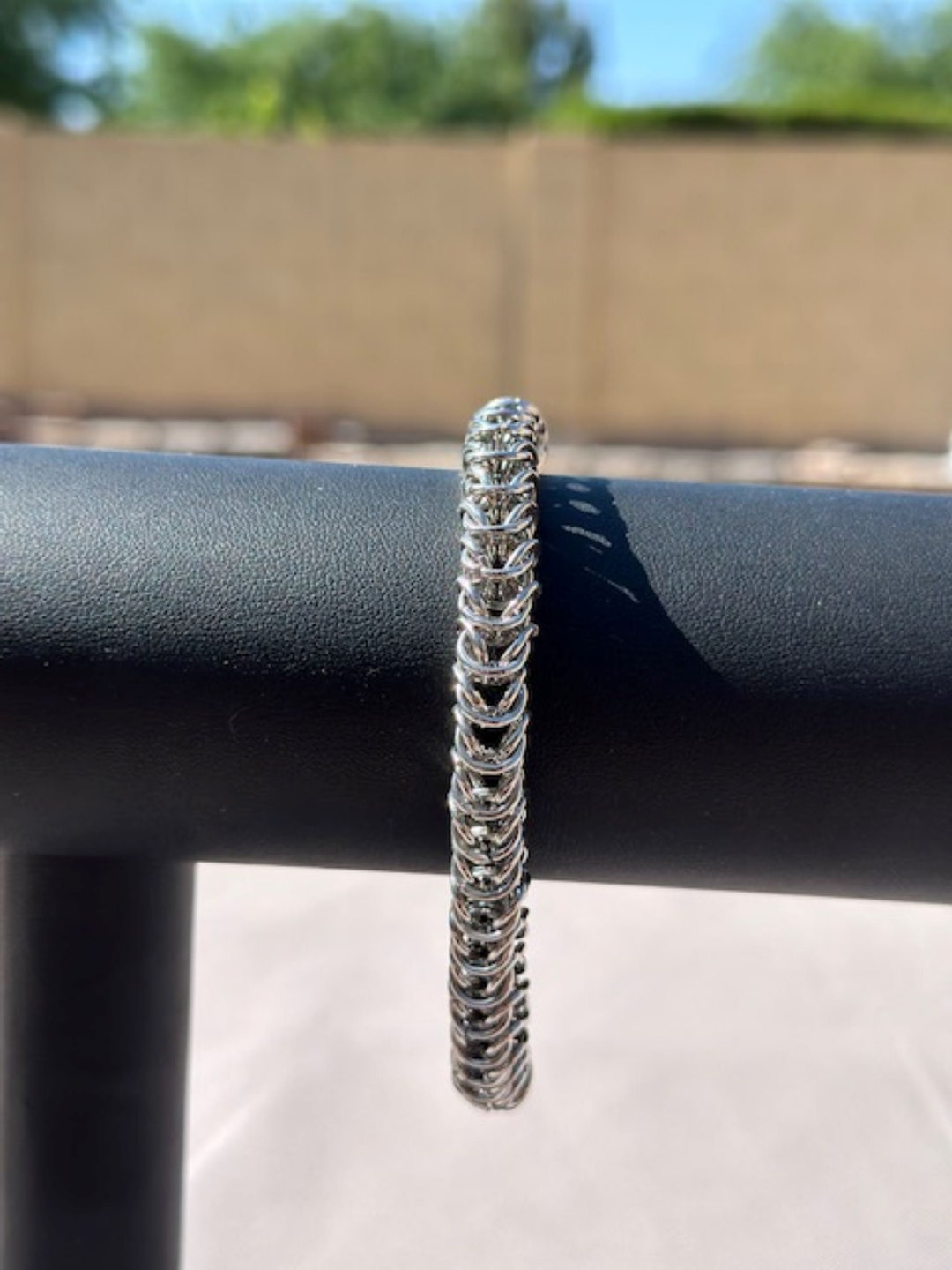 Stainless Steel Box Chain Chainmail Bracelet 9 - Etsy