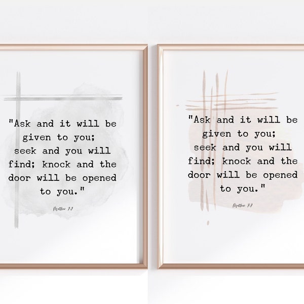 Matthew 7 7 - Etsy