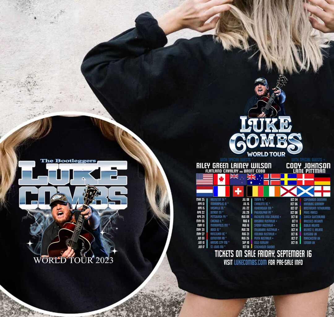 Luke Comb World Tour 2023 Tshirt Luke Combs Bullhead Etsy