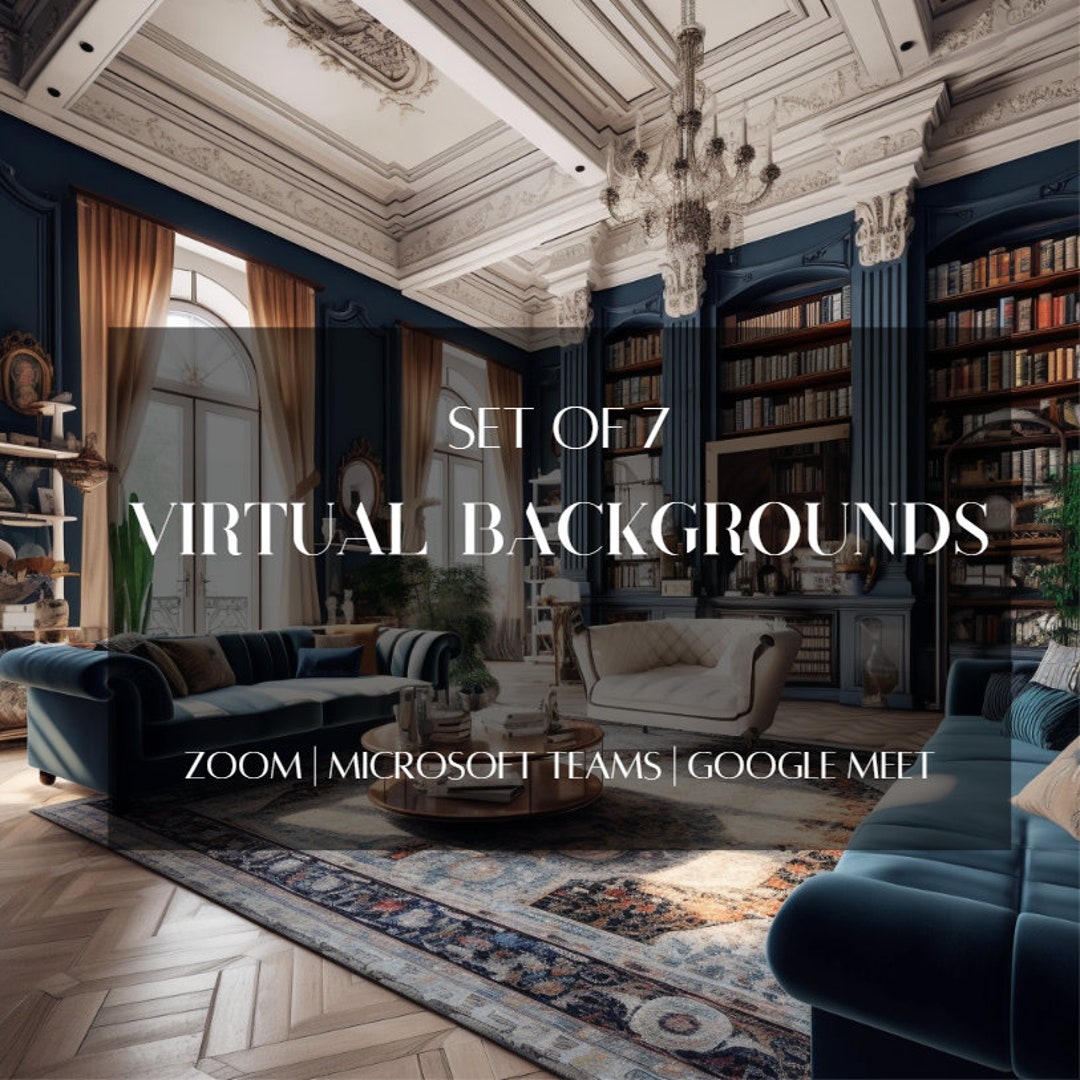 Zoom Background Set Old Money Style, Virtual Meeting Background for ...