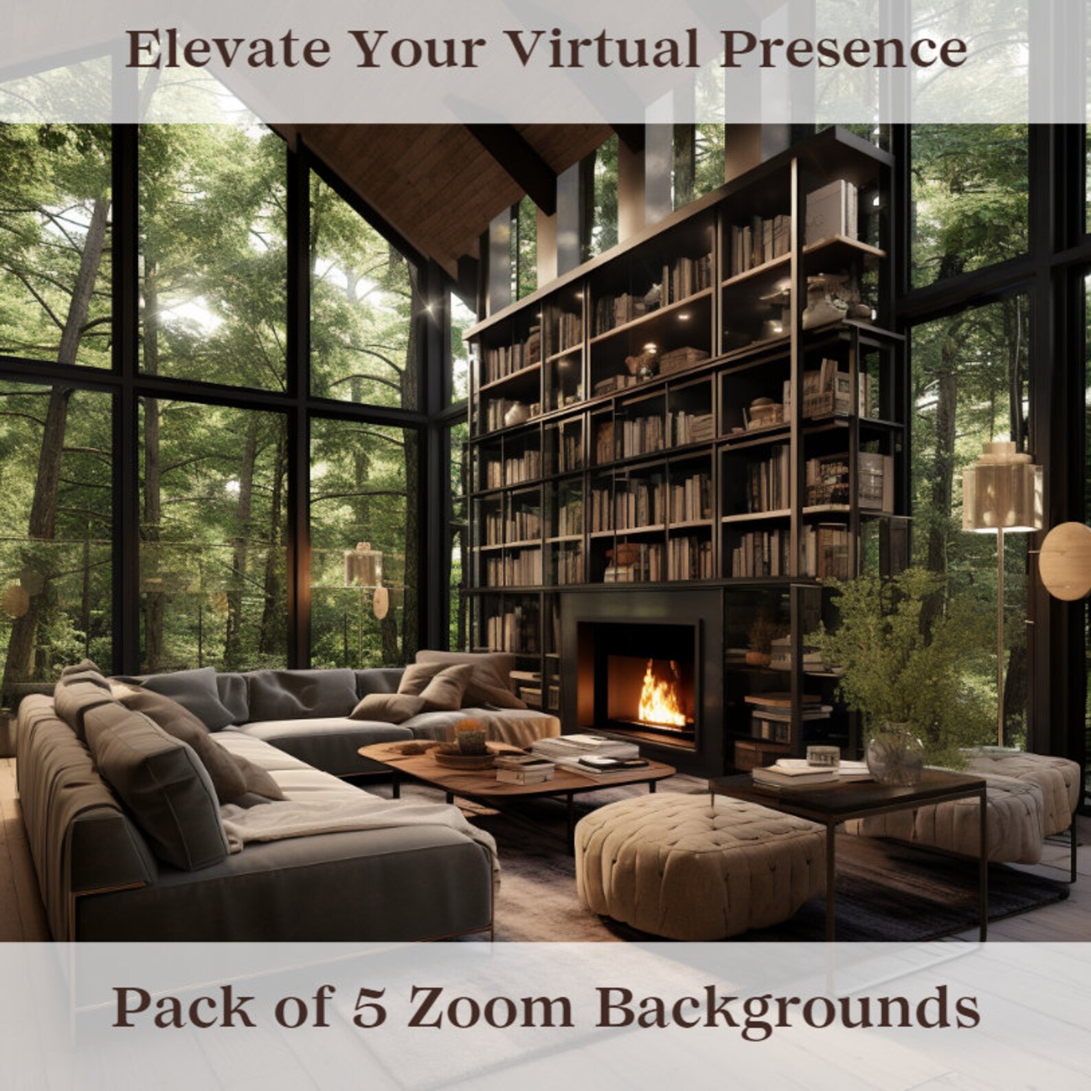 Zoom Background Set Digital Art Virtual Meeting Background - Etsy