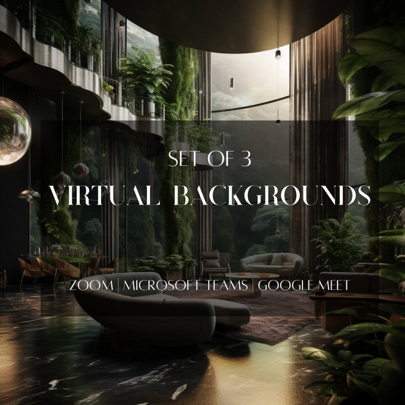 Zoom Background Set of 3 Virtual Meeting Backdrops Virtual - Etsy