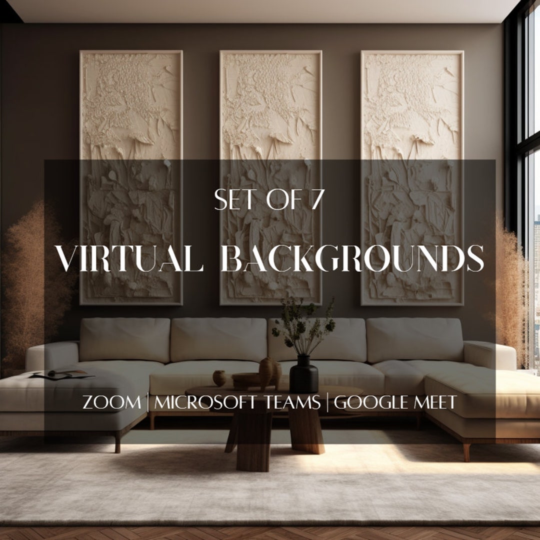 Zoom Background Set, Wall Art Virtual Meeting Background for Microsoft ...