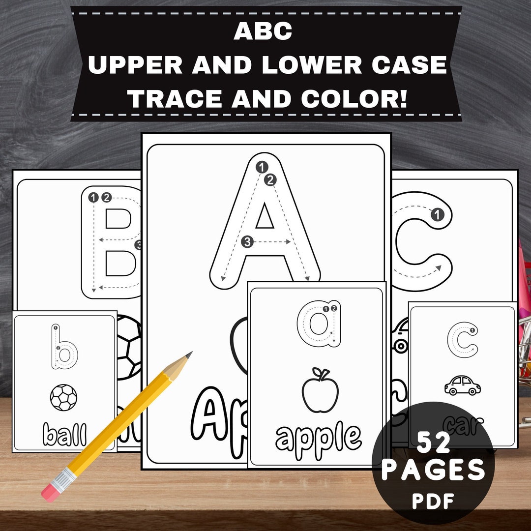 ABC Upper and Lower Case Tracing Alphabet Tracing Worksheet Pre-school ...