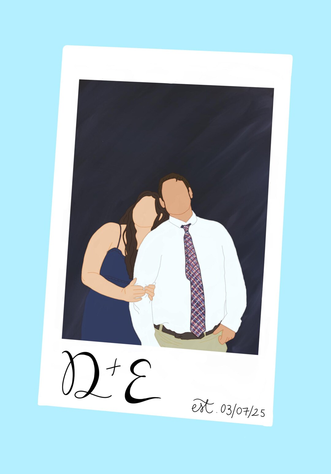 Custom Faceless Portrait, Personalized Digital Art (NO AI) - Etsy
