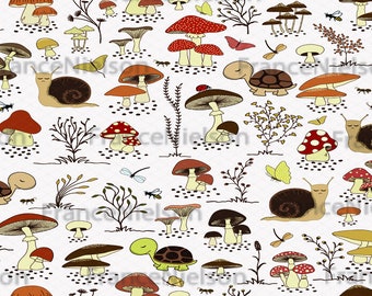 Mushroom Repeating Pattern - Etsy