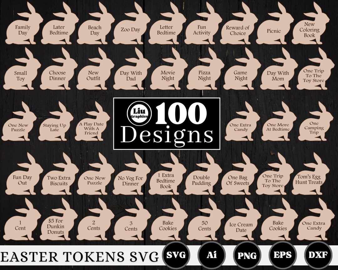 Easter Tokens SVG, Easter Egg Tokens SVG, Redeemable Easter Token Svg ...