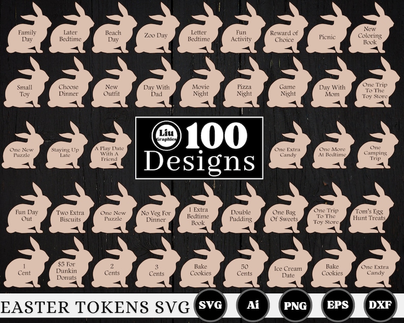 Easter Tokens SVG, Easter Egg Tokens SVG, Redeemable Easter Token Svg ...