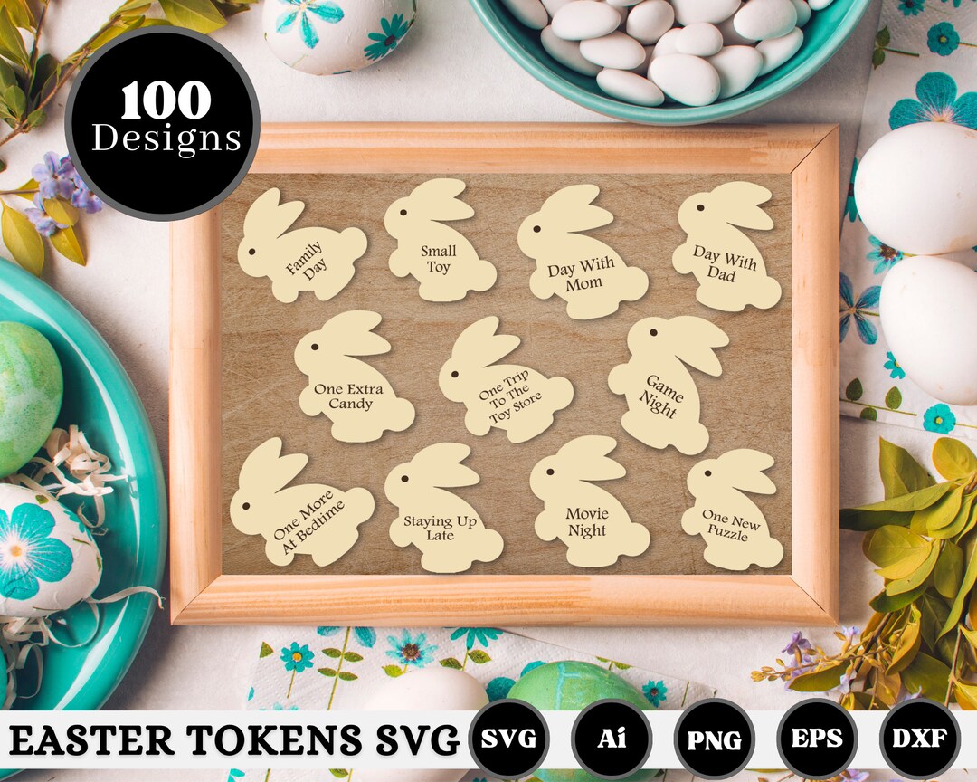 Easter Tokens SVG, Redeemable Easter Token SVG, Easter Egg Tokens Svg ...