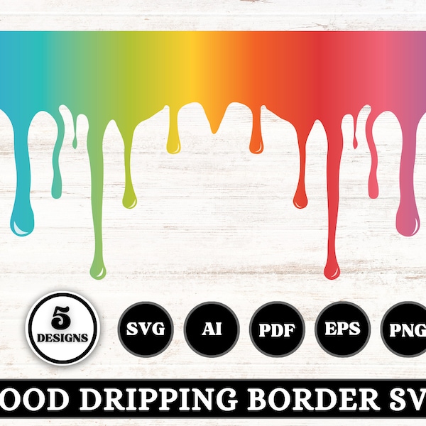Drip Svg - Etsy