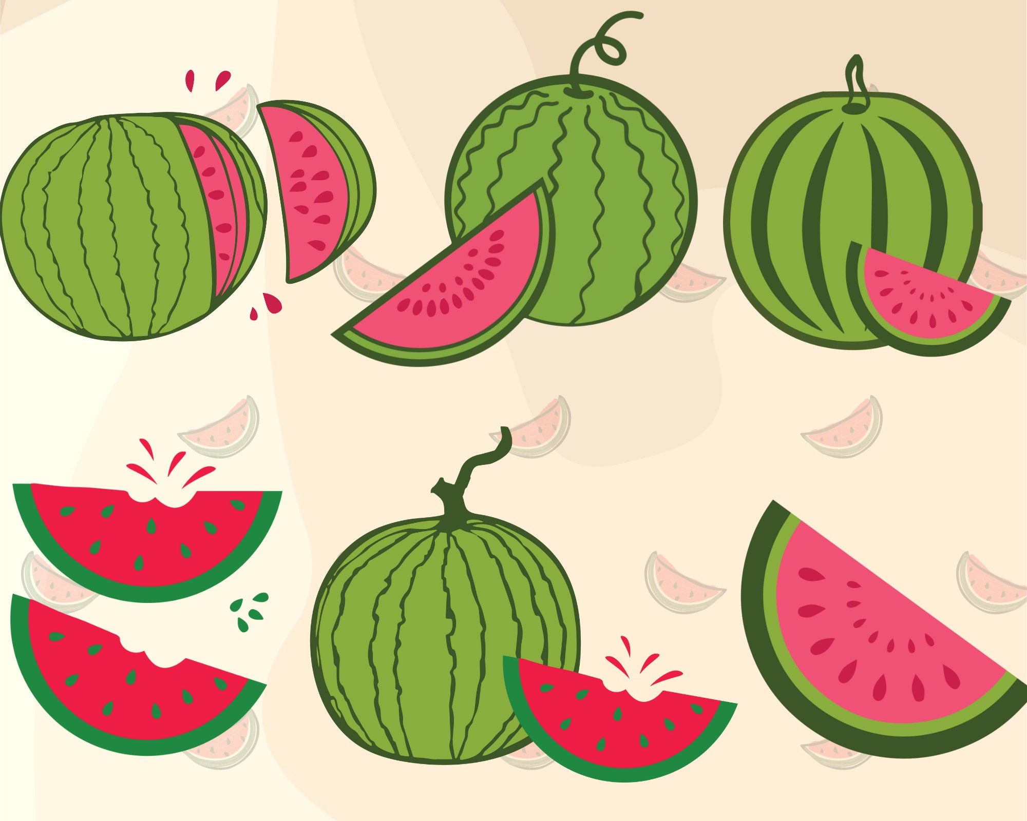 Watermelon SVG, Fruits DXF, Summer, Fruit Svg, One in A Melon Svg ...