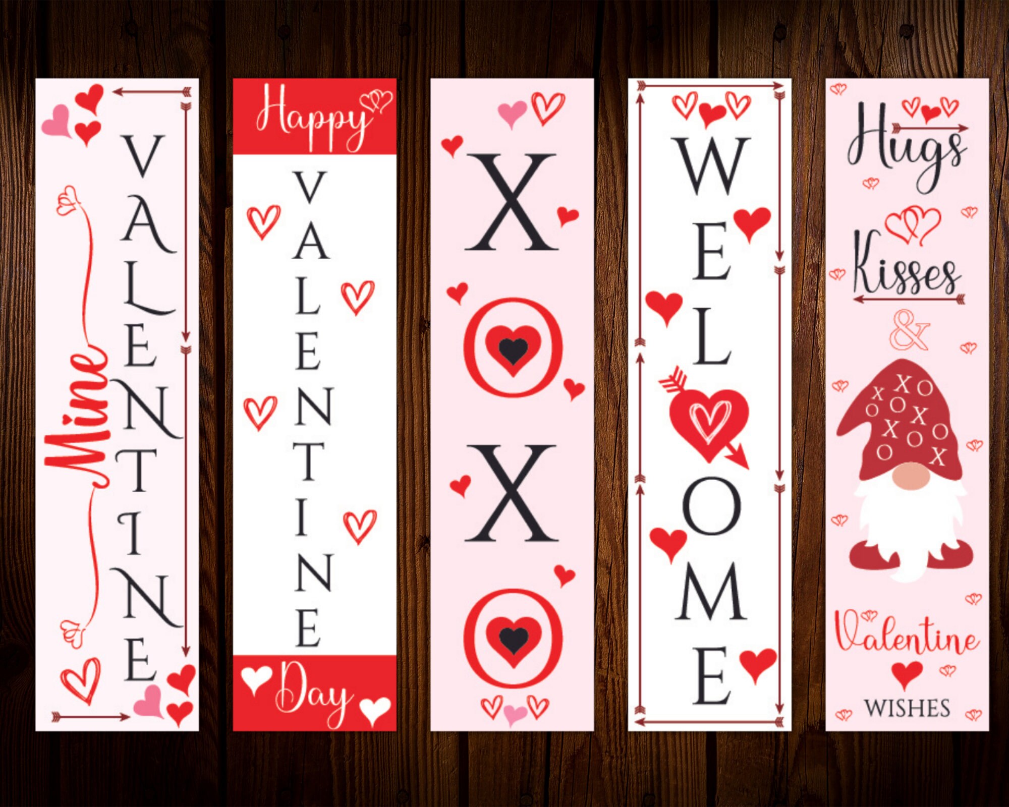 Valentine Porch Sign SVG Bundle, Hearts Sign SVG, Welcome SVG ...