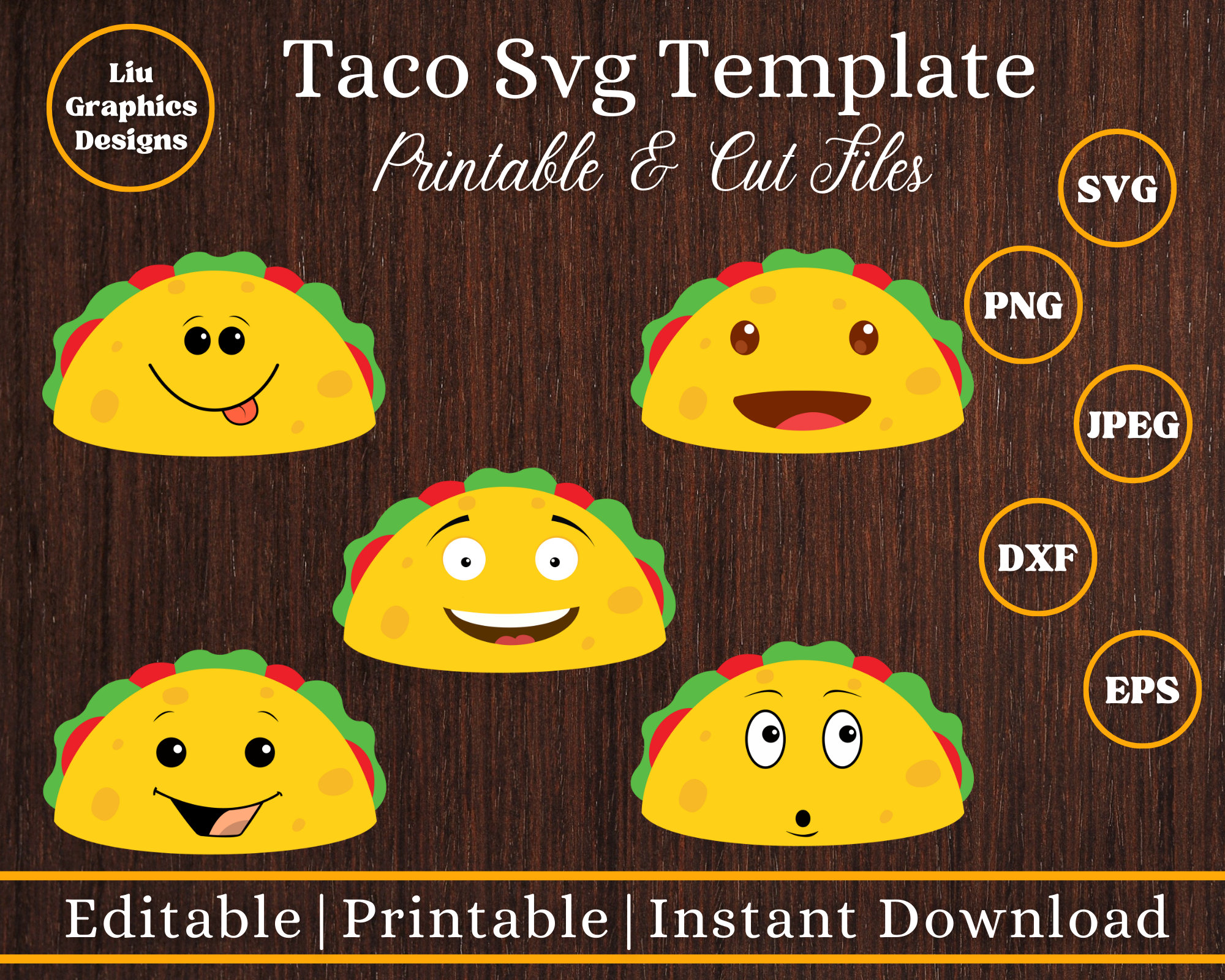 Taco Svg Bundle, Taco Party, Funny Svg, Mexican Food Svg, Digital ...
