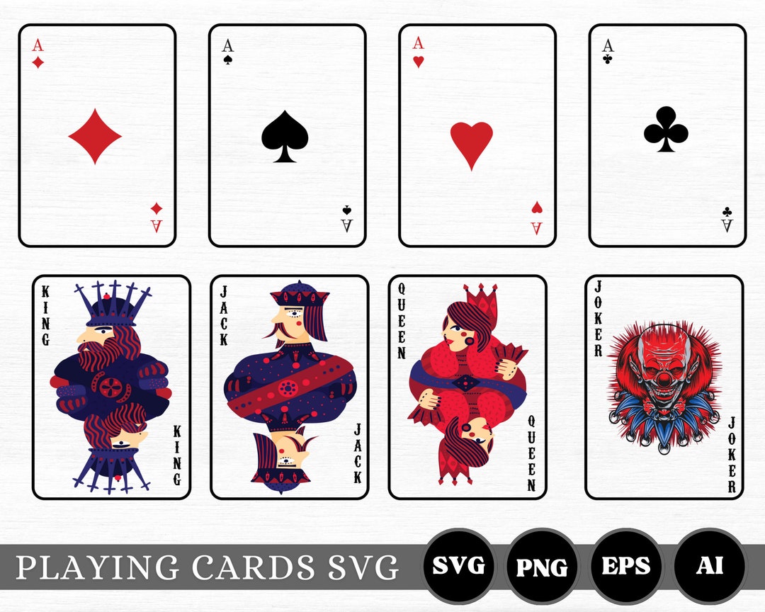 Playing Cards Svg, Poker Cards Svg, Full Deck Playing Cards, Shirt Svg ...