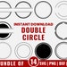 Double Circle Frame Svg Bundle, Circle Border Svg, Double Circle Svg ...