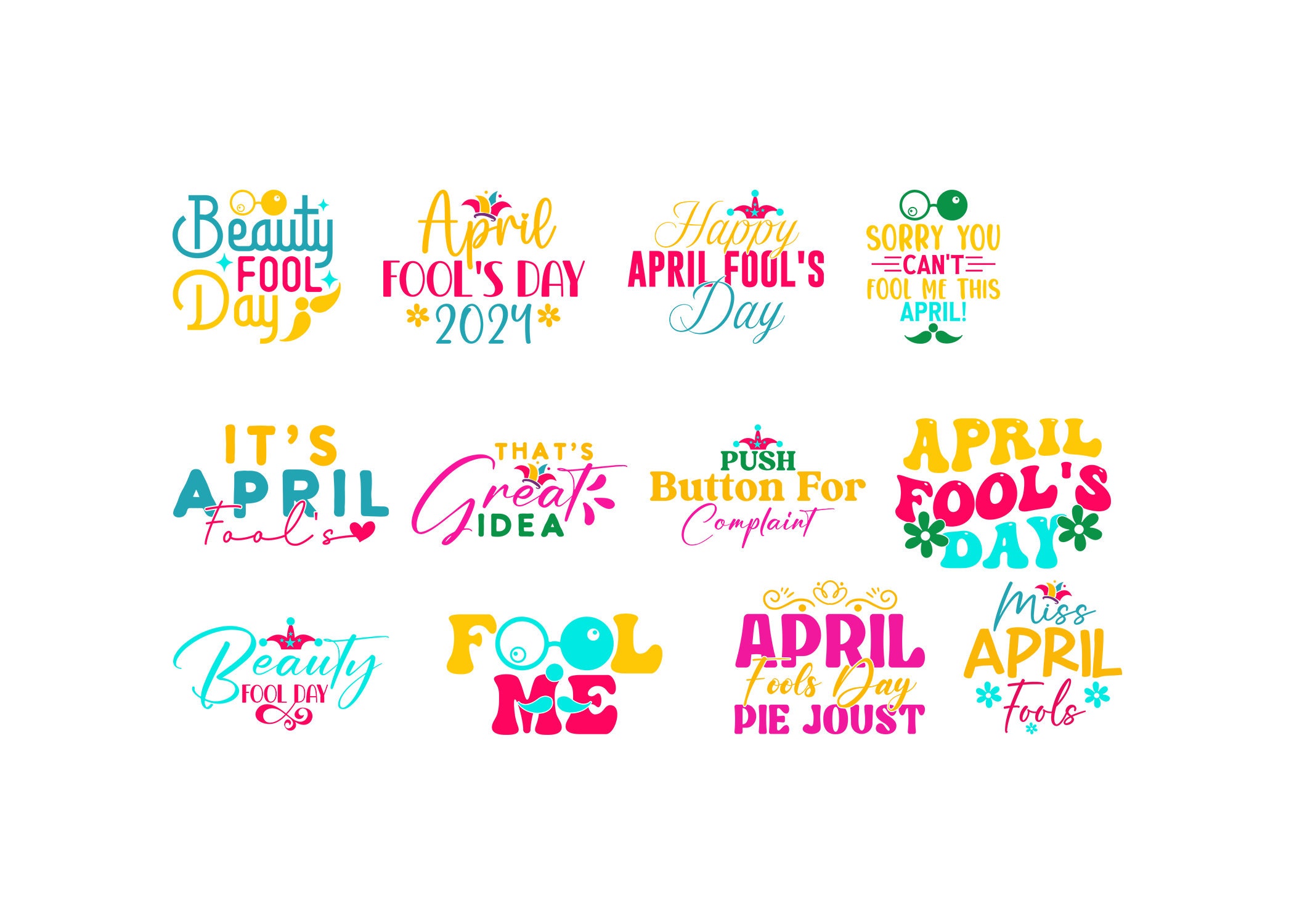 April Fools Mega Bundle, April Fools Bundle, April Fools Svg, Jokes Svg ...