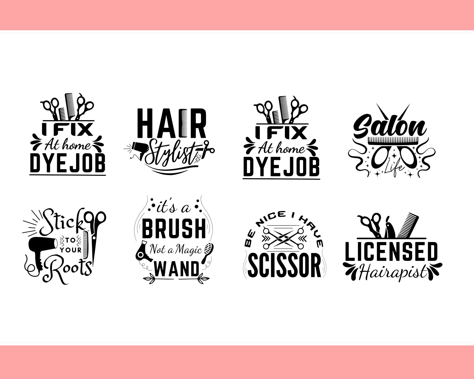 40 Hairdresser Svg Bundle, Hair Stylist Svg, Hair Hustler Svg ...