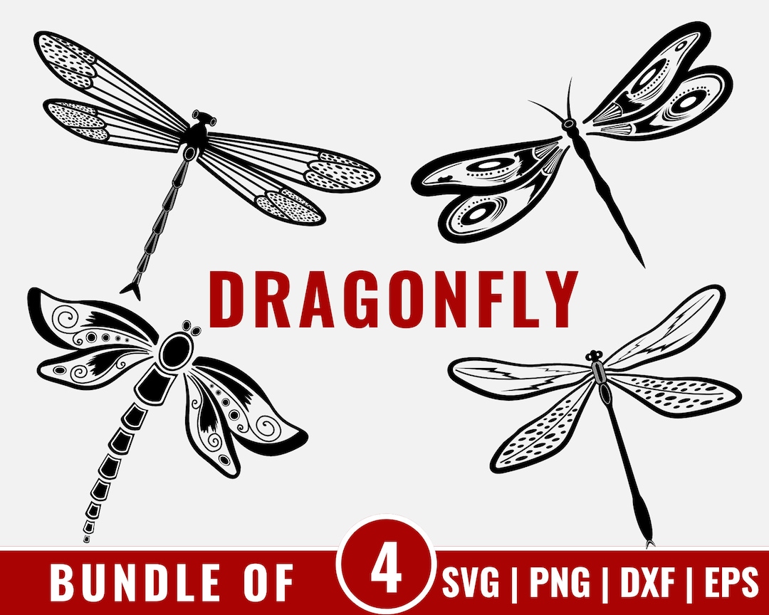 Dragonfly Svg, Dragonflies Clipart, Svg Files for Cricut, Insect Cut ...