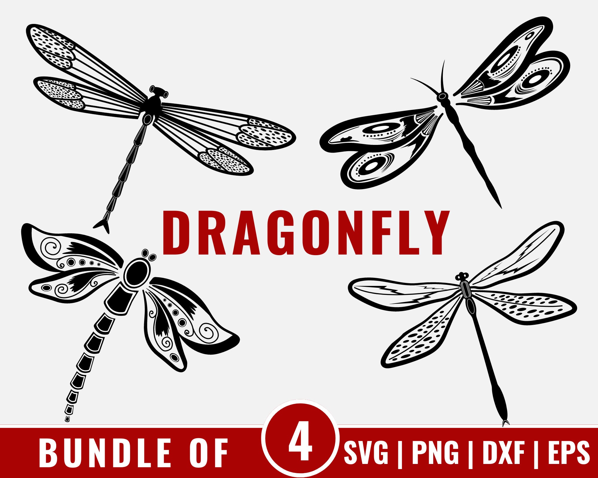 Dragonfly Svg, Dragonflies Clipart, Svg Files for Cricut, Insect Cut ...