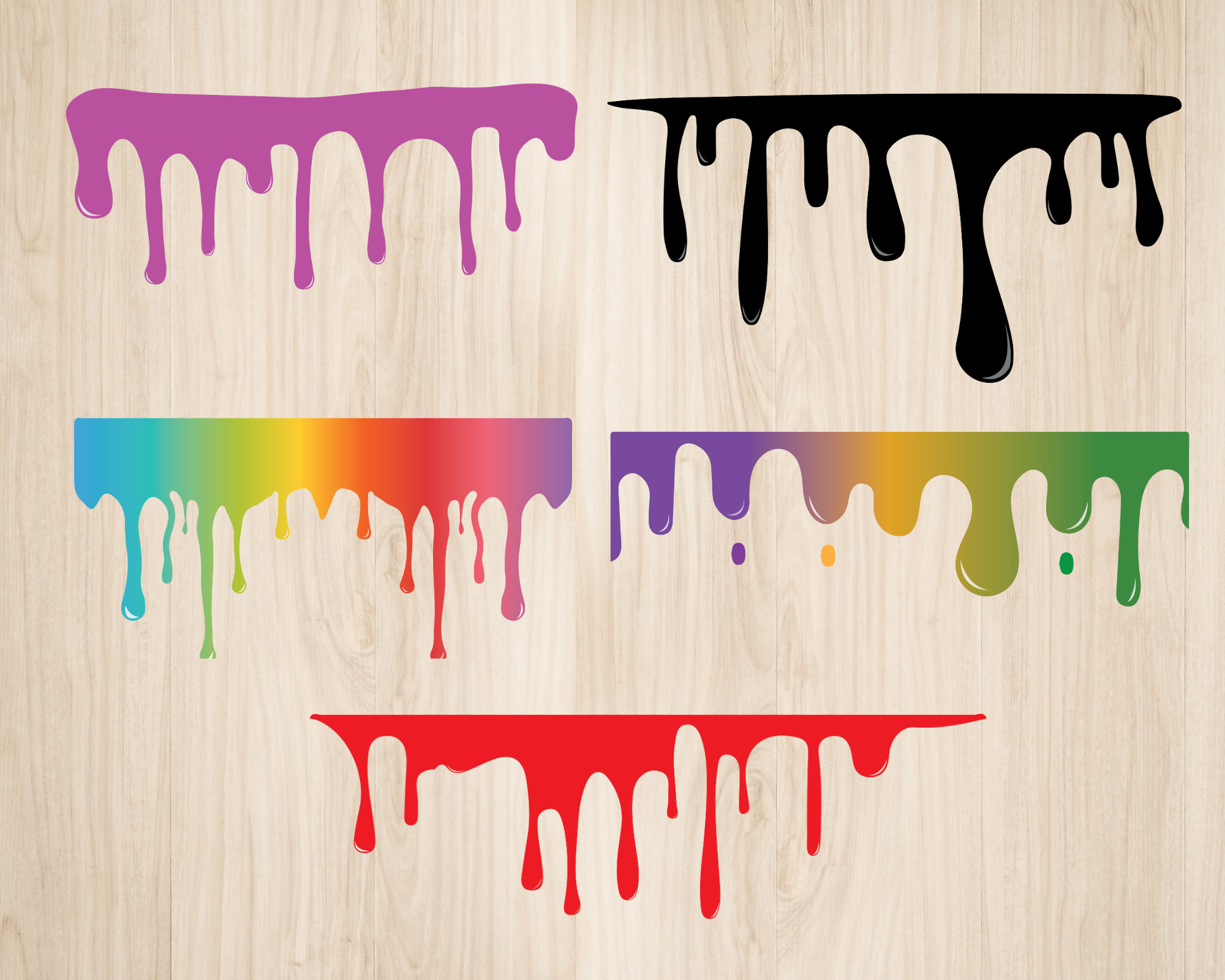 Dripping Borders SVG | Dripping Borders Clipart | Blood Drip Seamless ...