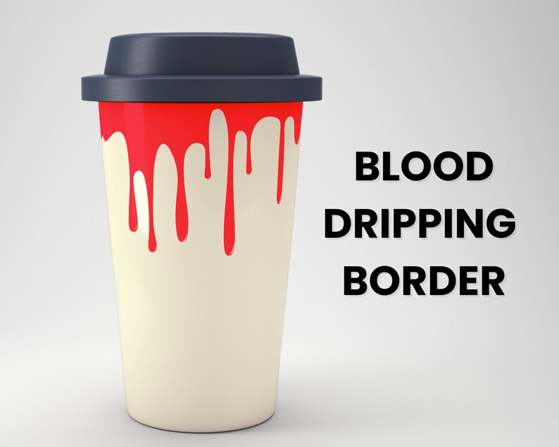 Dripping Borders SVG Dripping Borders Clipart Blood Drip Seamless ...