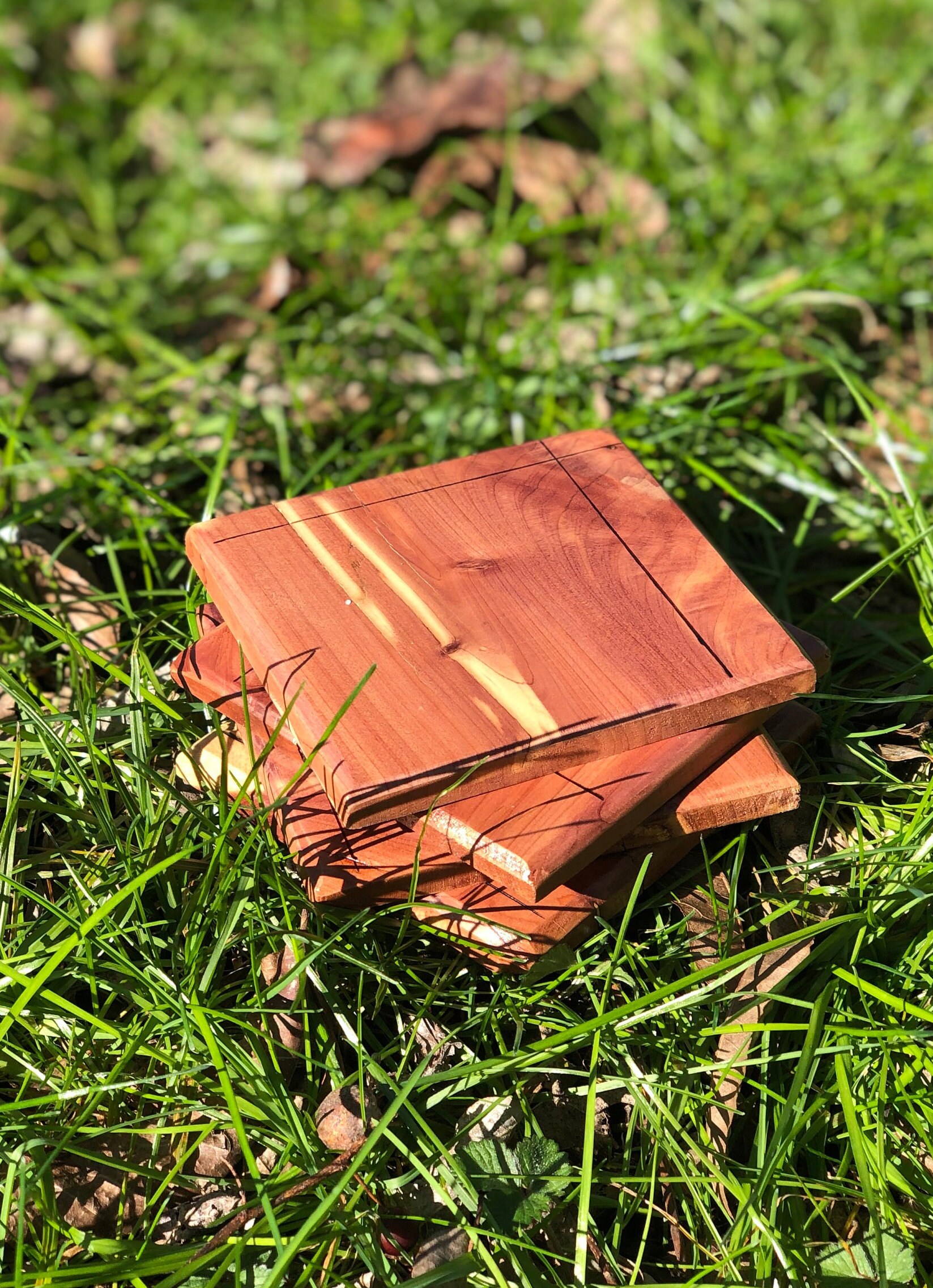 Coasters - Set of 4 - Reclaimed Red Cedar - Handcrafted - Etsy