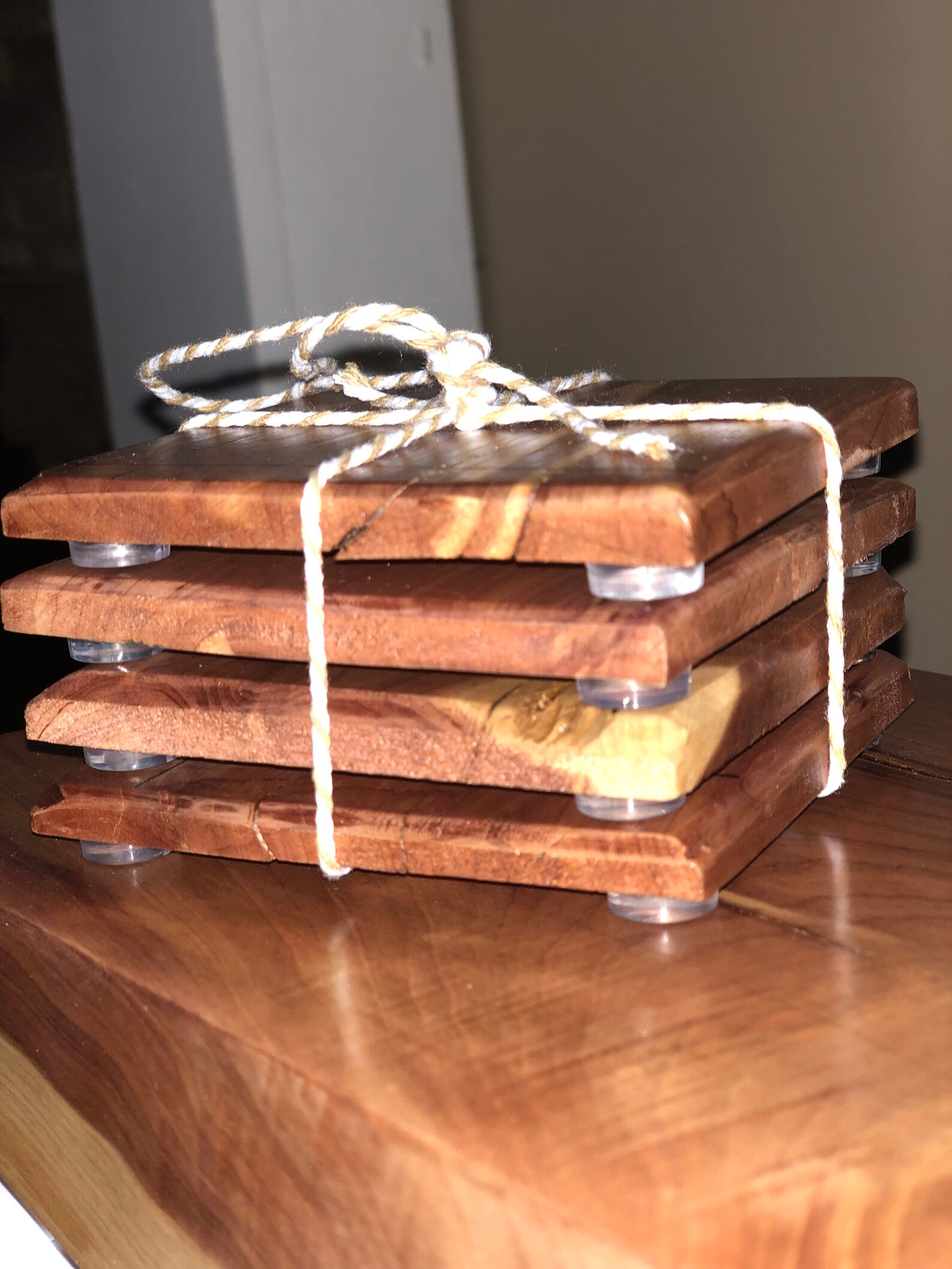 Coasters - Set of 4 - Reclaimed Red Cedar - Handcrafted - Etsy