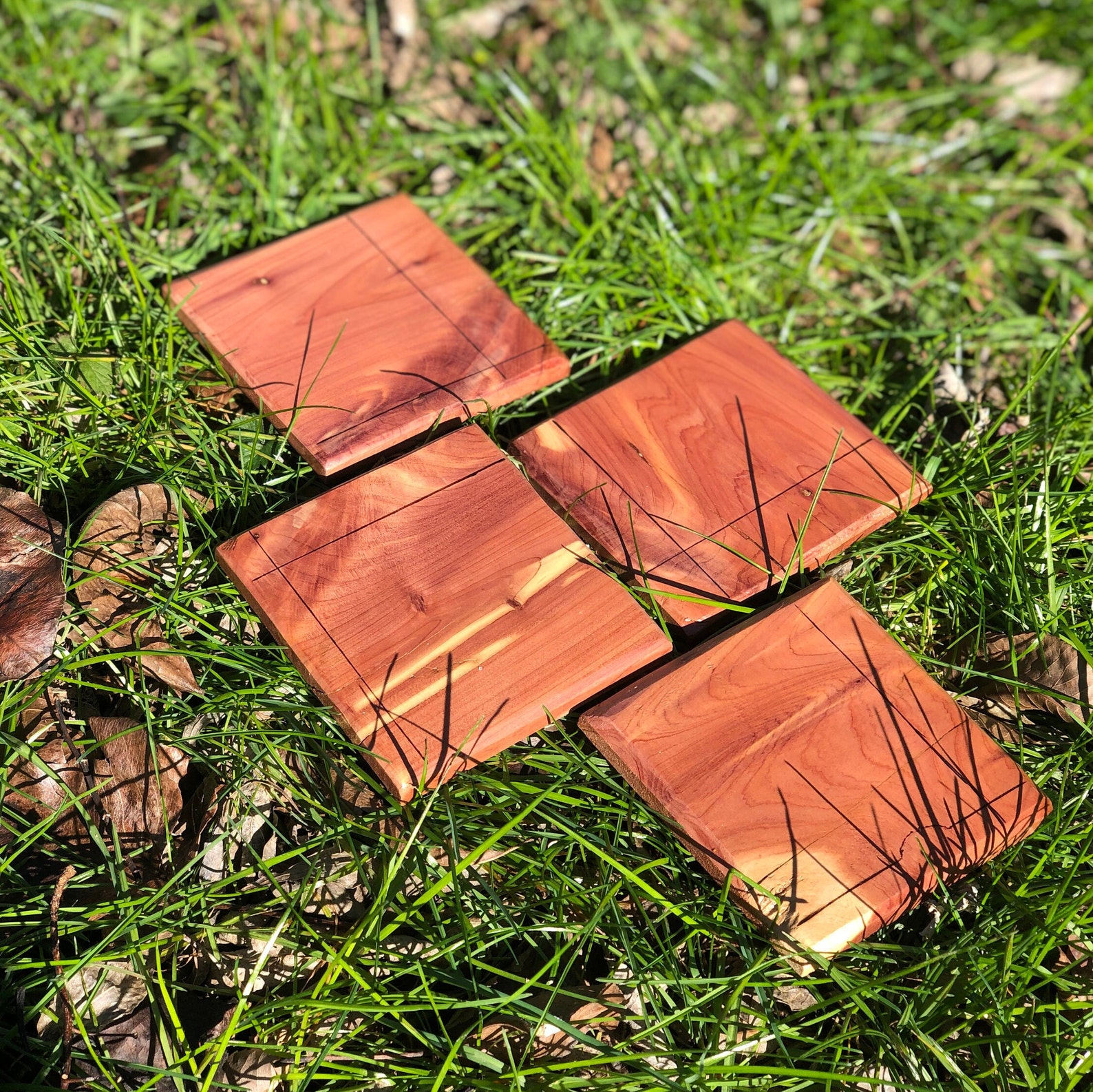 Coasters - Set of 4 - Reclaimed Red Cedar - Handcrafted - Etsy