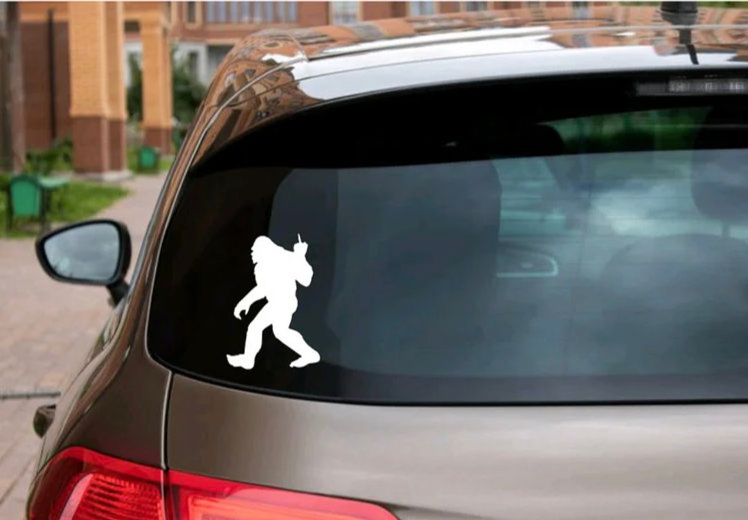 Sasquatch Middle Finger sasquatch Car Decal funny Car - Etsy