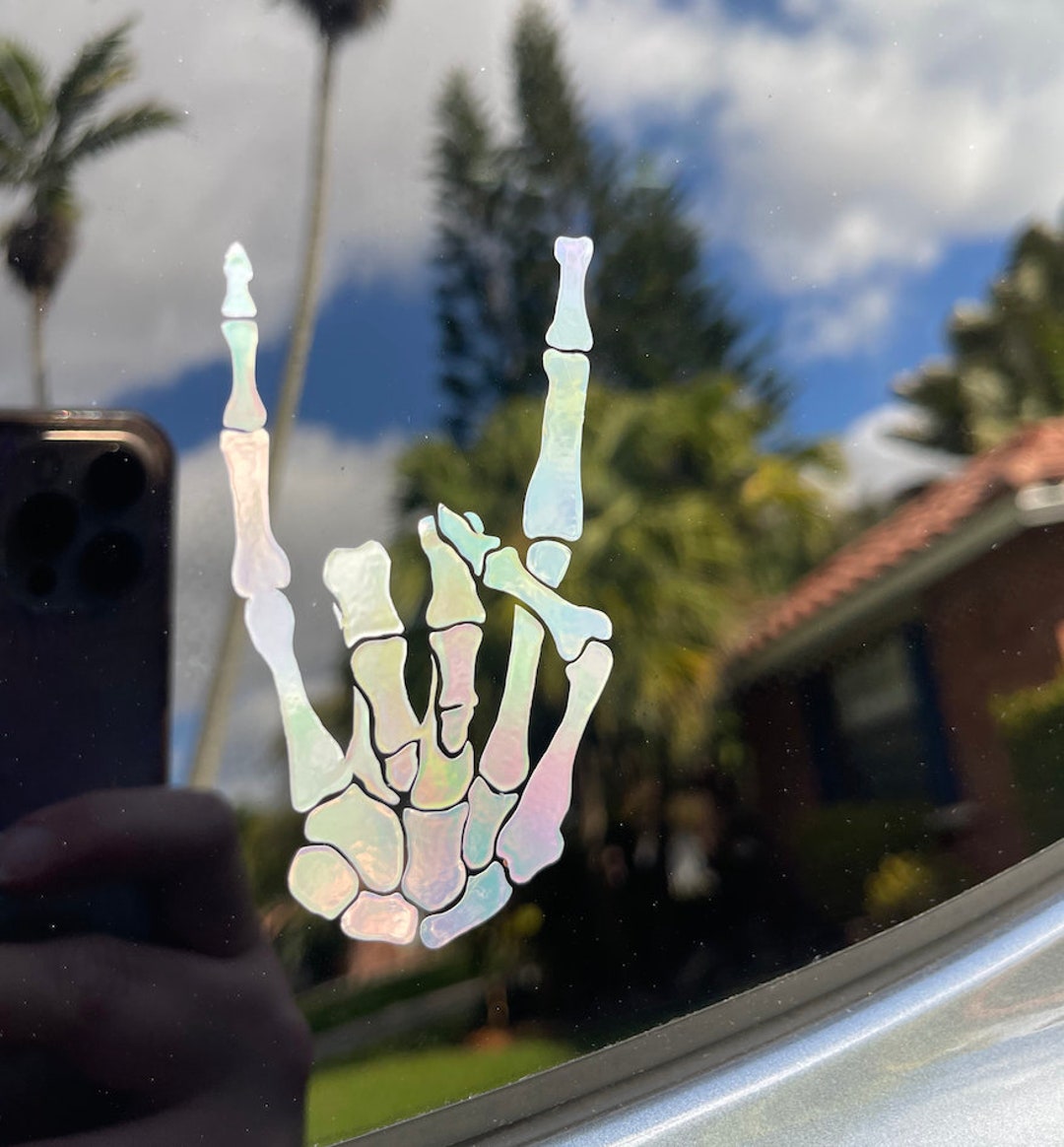 Skull Hand Rock on Sign Skeleton Hand Rock on Skull Hand - Etsy