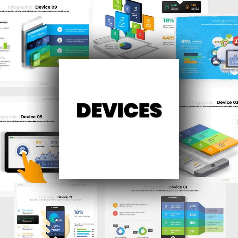 Bundle Powerpoint Template Modern Data Presentation Infographic - Etsy