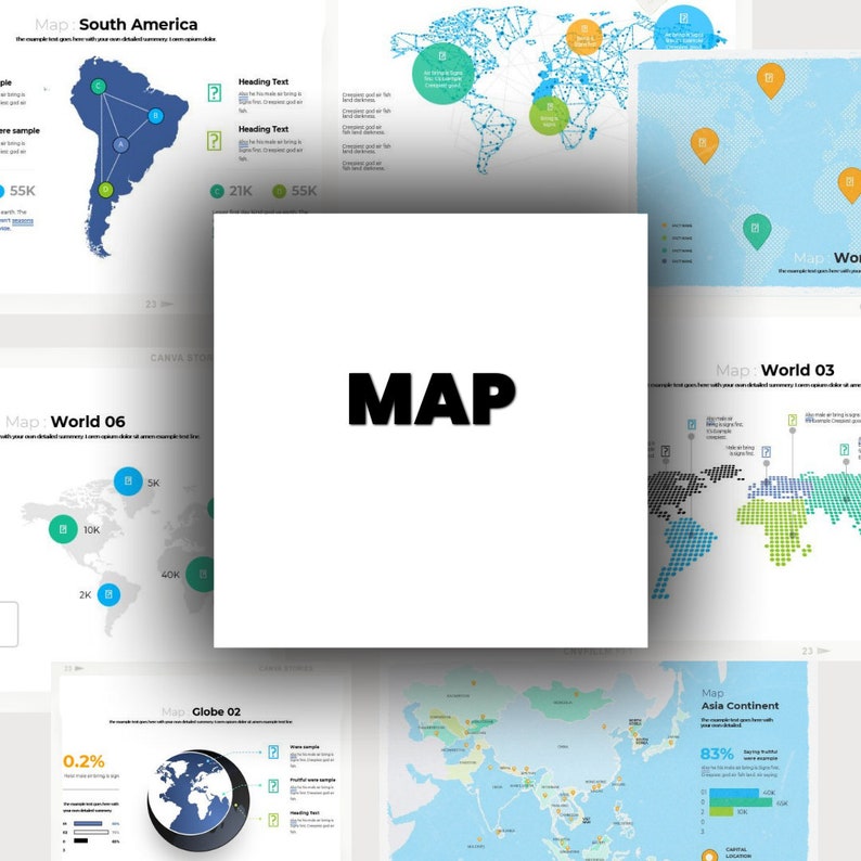 Bundle Powerpoint Template Modern Data Presentation Infographic - Etsy
