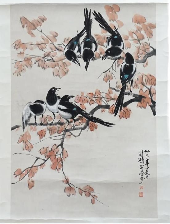 Chinese Ink Painting Scroll - Etsy