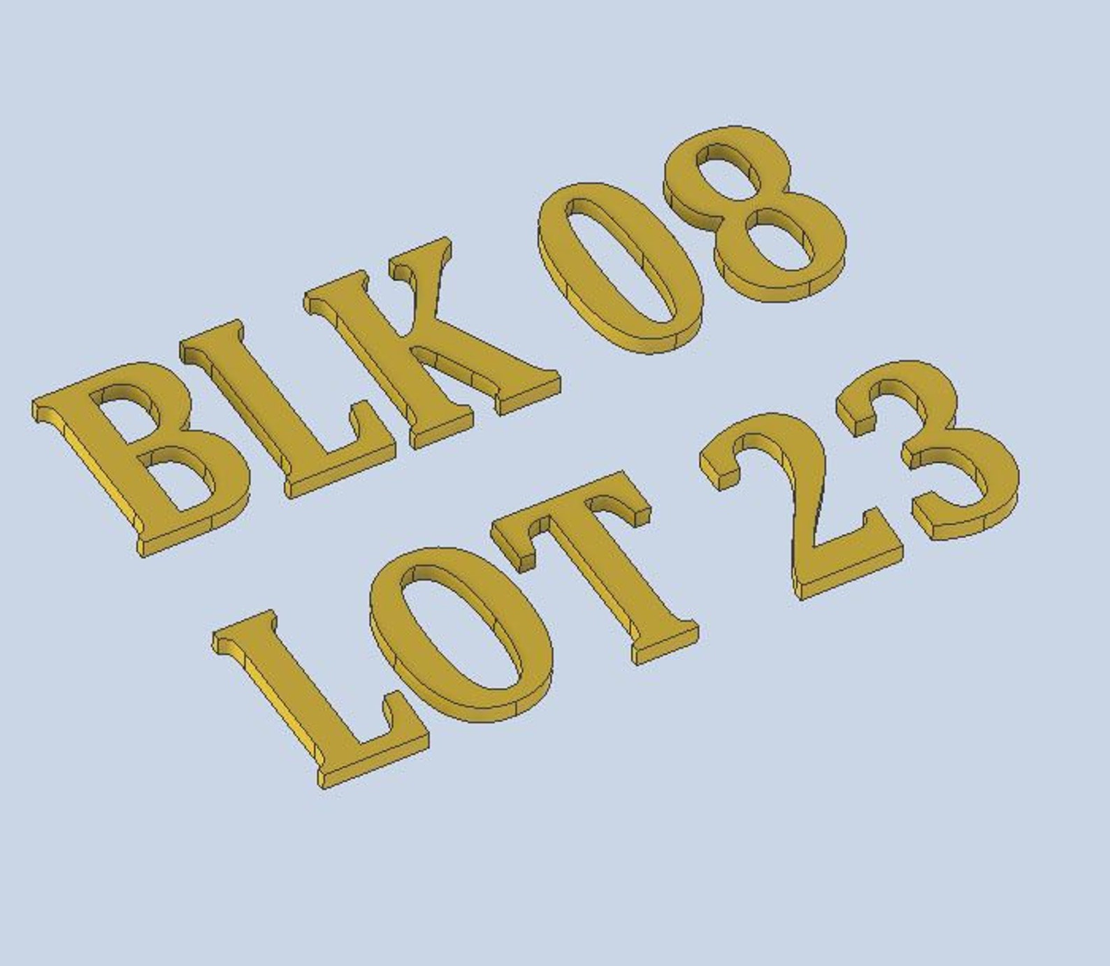 Cambria Font STL Files, 3D Printing Letters, Numbers, Symbols (digital ...