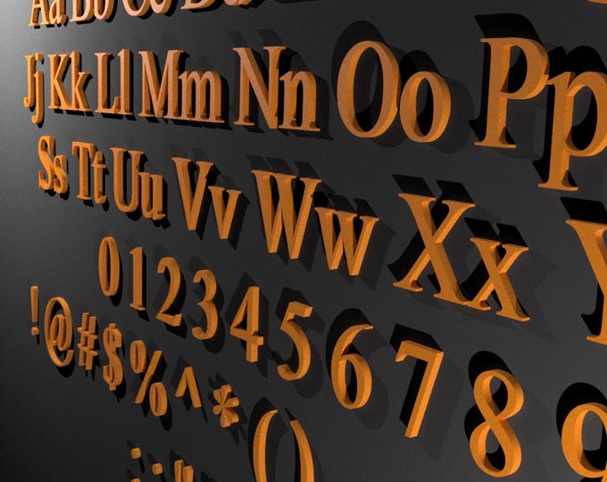 Times New Roman Font STL Files: 3D Printing & CNC (digital Download) - Etsy