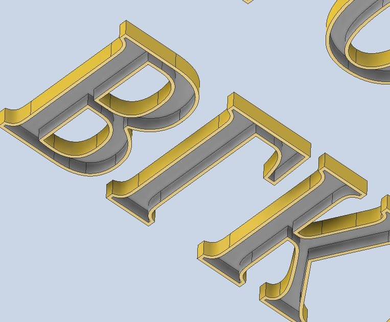 Cambria Font STL Files, 3D Printing Letters, Numbers, Symbols (digital ...